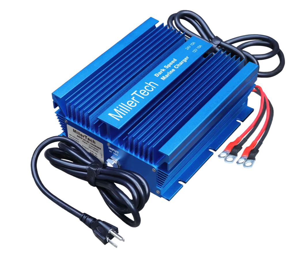 MillerTech 12V-24V Dark Speed On The Run Dual Marine Charger ...