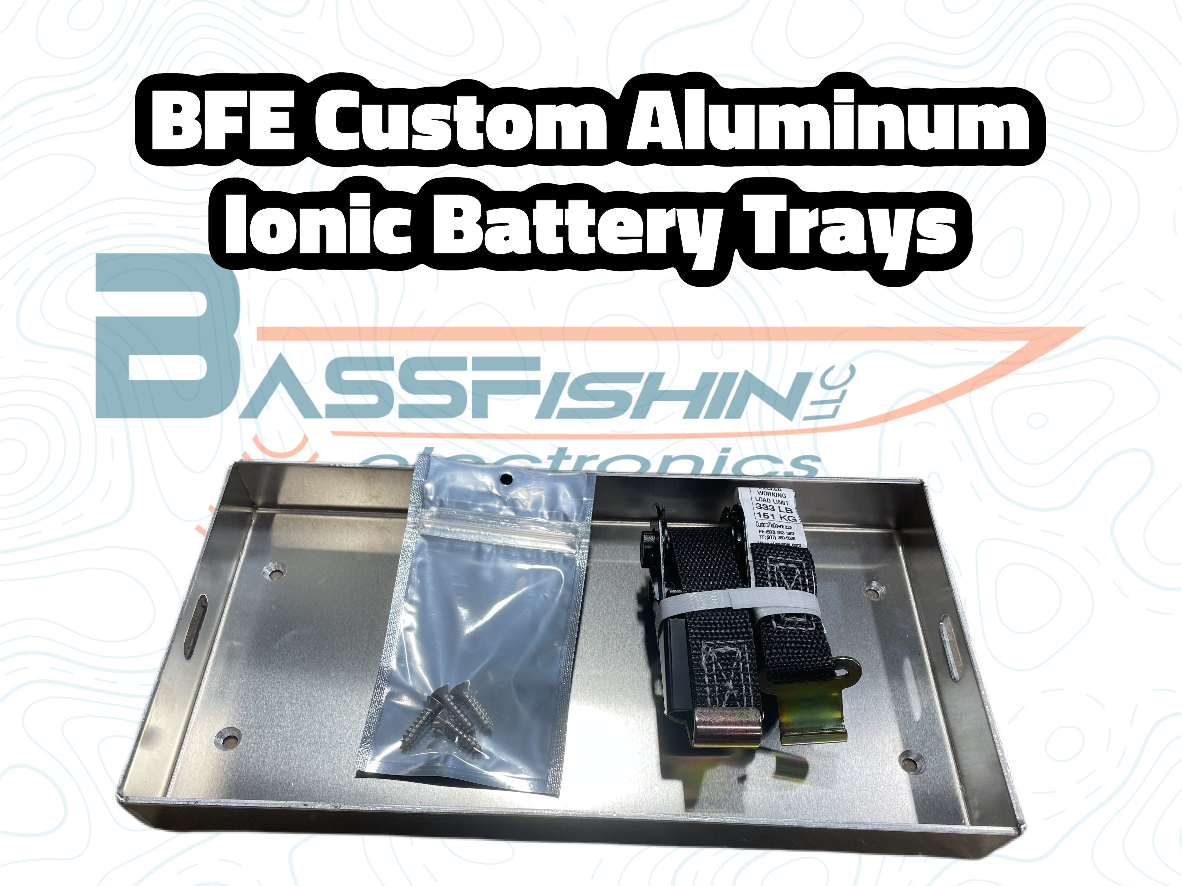 CLEARANCE BFE Custom Aluminum Battery Trays w/ Ratchet Strap ...